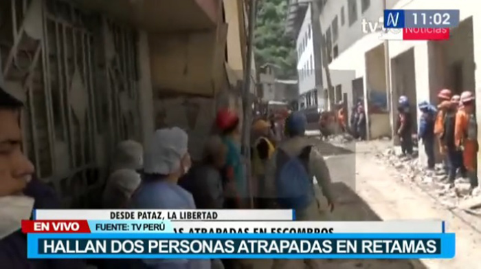 Derrumbe en Pataz: recuperan cuerpos de padre e hijo de escombros